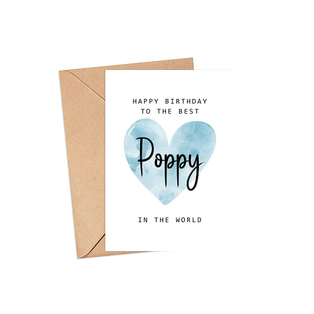 MoltDesigns Happy Birthday To The Best Poppy In The World Card - Poppy Birthday Card - Poppy Card - Father's Day Gift - Happy Birthday Card