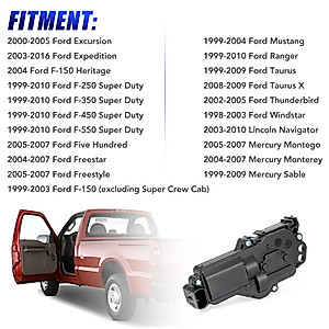 LCWRGS Power Door Lock Actuator Front Rear Driver & Passenger Side Replacement for Ford Excursion Expedition F150 F250 F350 F450 Ranger Taurus Mazda B2300 B2500 B3000 B4000 Mercury, 746-148 746-149