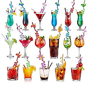 ULIFEMALL Reusable Drinking Straws, Dinosaur Party Favors Party Decorations Dinosaur Plastic Straws Safari Jungle Kids Birthday Dinosaur Party Supplies for Family or Party Use - Pack of 6