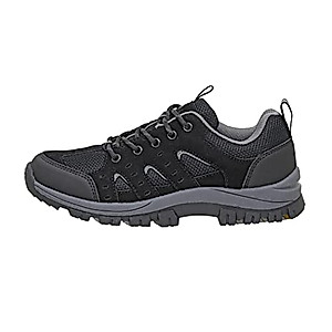 CUSHIONAIRE Women's Brig low top hiking boot, Black M 9