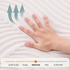 BreezeRest Cal King Mattress 10 Inch Memory Foam Mattress Bed in a Box,Medium Soft Cooling Gel Green Tea Cal King Size Mattress with Breathable Soft Fabric Cover CertiPUR-US Pressure Relieving