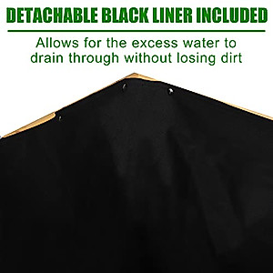 VEIKOUS Raised Garden Bed with Legs, 880Lbs Large Garden Planter Box with V-Shape Design and Liner, 71" Wooden Elevated Planter Kit for Flowers Vegetables Herbs, Natural Wood