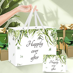 Wedding Paper Gift Bag Bridal Shower Gift Bag with Tissue Paper Card Christmas Bride to Be Wrapping Paper Bag Engagement Wedding Shower Bags for Wedding Bride Engagements Anniversary Birthday Gifts