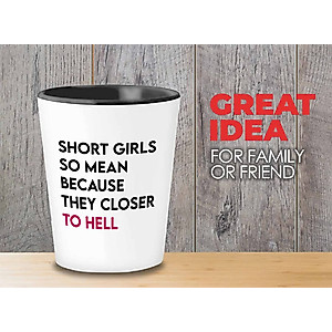 Bubble Hugs Girl Squad Shot Glass 1.5oz - Short Girls So Mean - Sarcasm Sassy Sarcastic Banter Joke Girls Week Squad Goals Friendship Mate Sister Sissy Ladies