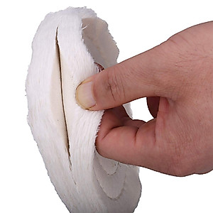 SCOTTCHEN Buffing Polishing Wheel 8" x 5/8" Arbor x 70Ply White Fine Cotton for Bench Grinder - 2 PCS