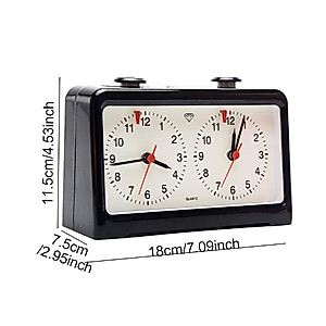 Just E Joy Chess Clock Digital Alarm Chess Timer w/Quartz Movement for Board Game International Chess Chinese Chess Weiqi Competitions Classic Analog Style Chess Clock