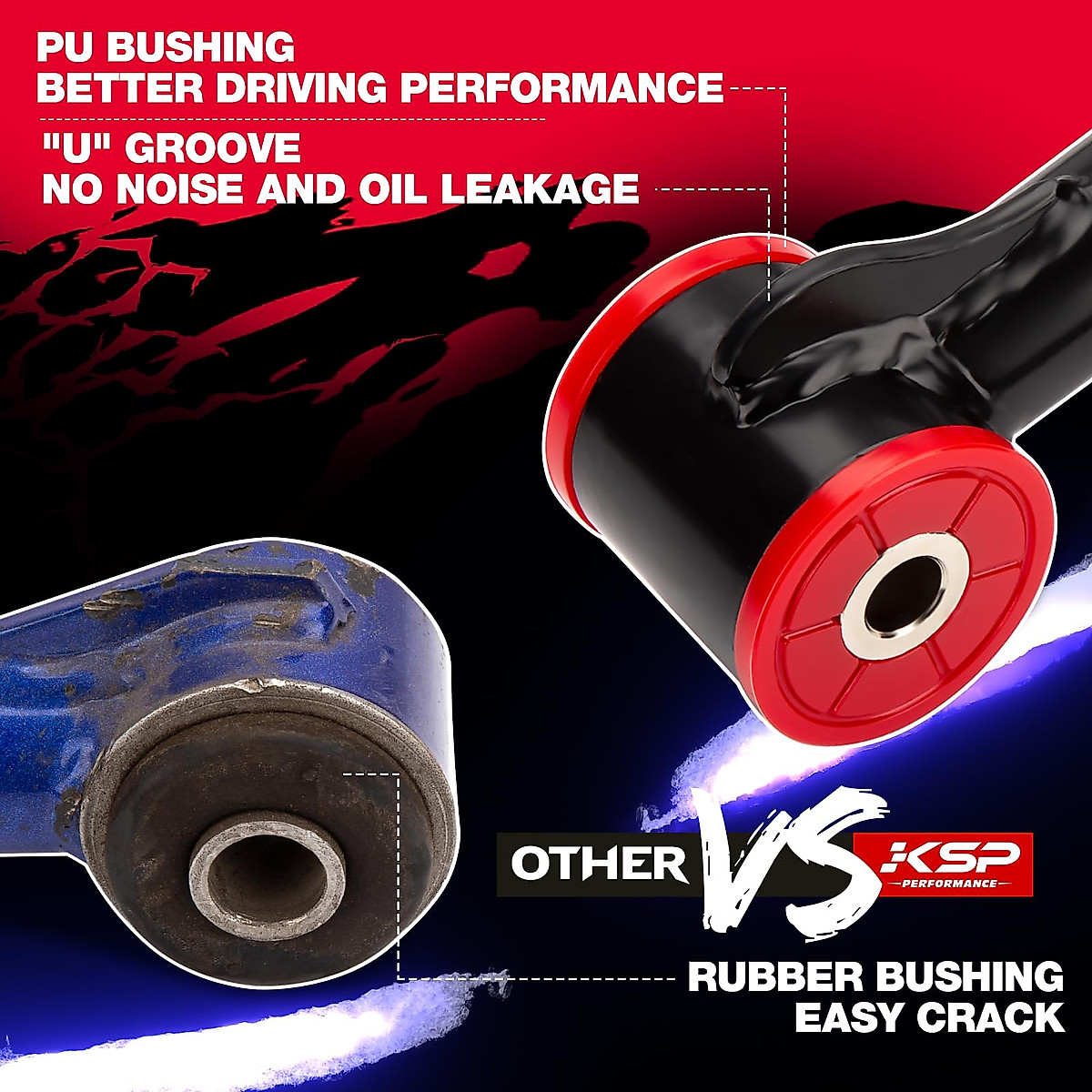 KSP 2-4inch Upper Control Arms Compatible with Ford F-150, Suspension Kits Tubular Black Arms Alignment Lift 2 to 4” for 2004-2020 F150, Replacement Factory/Stock Suspension Arms, 2nd Generation