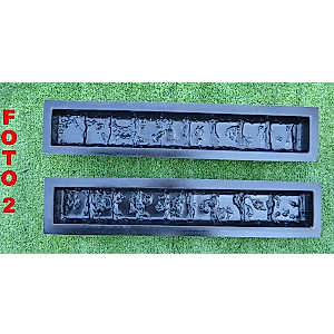 SvitMolds Sold 2 Pieces Small Edge Stone Concrete MOLDS Edging Border Mould ABS Plastic BR15