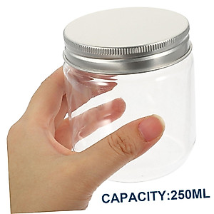 Hemoton 8 Pcs Kitchen Storage Jar Empty Condiment Containers Transparent Cereals Jar Empty Cylinder Jar Candy Canister Kitchen Pantry Jars Kitchen Nuts Storage Dry Nuts Sealing Jars