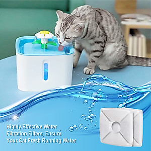 Cat Water Fountain Filter(16 Pack), Cat Drinking Fountain Filters Replacement for 84oz/2.5L Automatic Pet Fountain Dog Water Dispenser