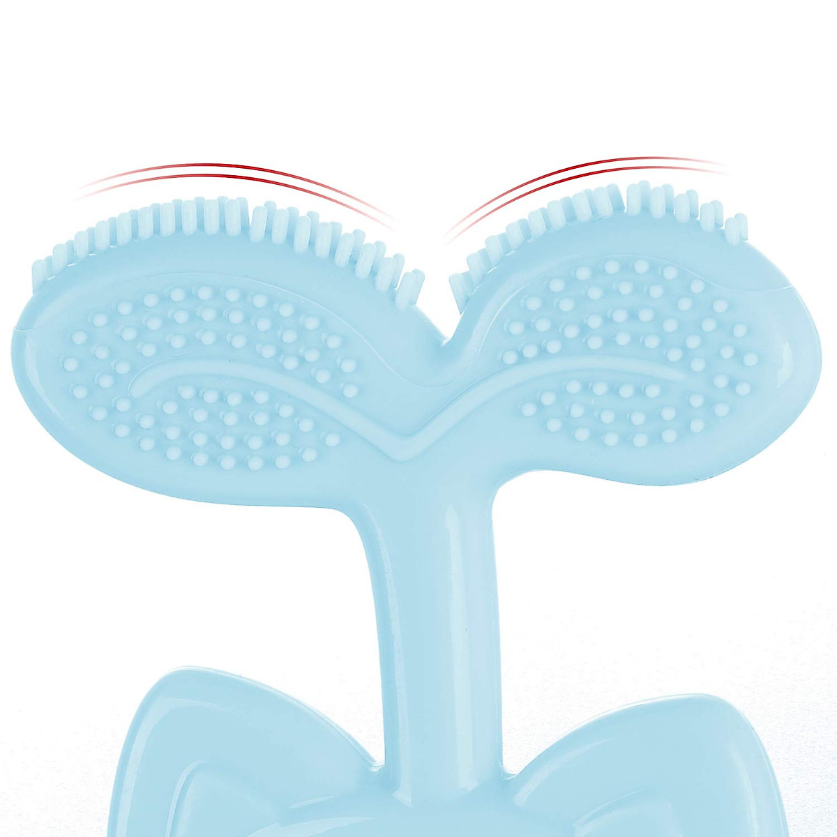 BumbleBee Baby Teething Toys Silicone Teethers with Bristles for Cleaning Babies’ Teeth and Gums, Helpful to Teething Pain, Jelly Blue and Green