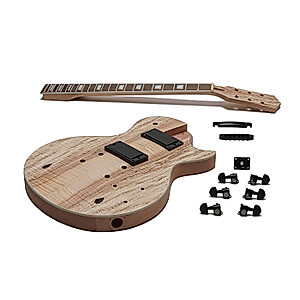 Solo LPK-75B DIY Electric Guitar Kit With Spalted Maple Top & Bolt On Neck