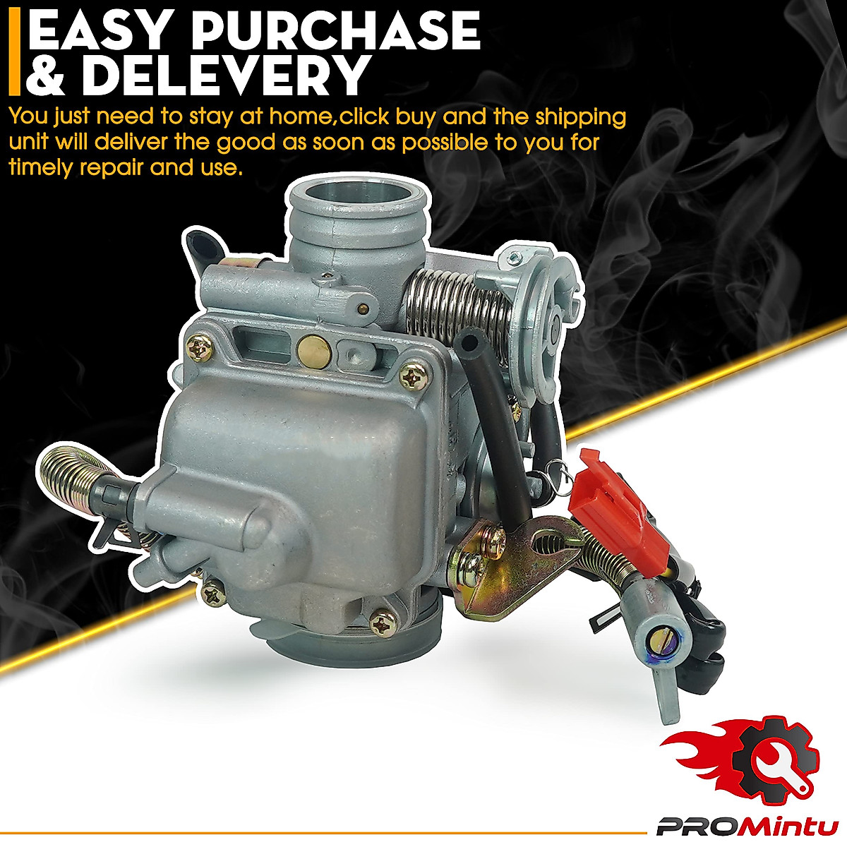 PROMintu Carburetor Carb Replaces For American YardSport Sportworks YS200 200 XLT UTV 14925 150cc Engine, 4 stroke GY6 ATVs, Scooters, Mopeds 150cc Go Kart Engine, 150cc Dune Buggie Engine