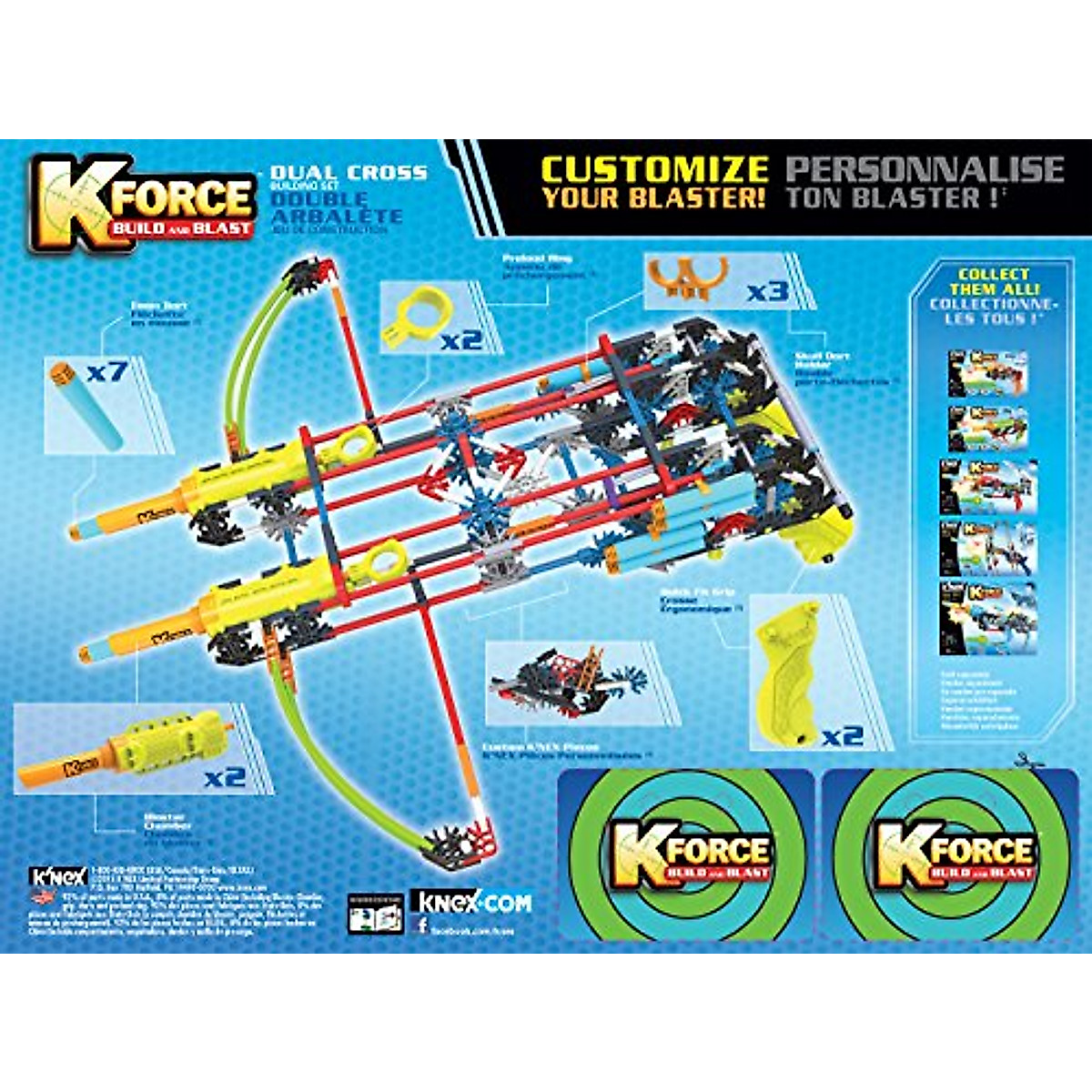 K’NEX K-FORCE Build and Blast® – Dual Cross Building Set – 368 Pieces – Ages 8+ – Engineering Education Toy