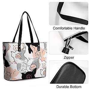 Womens Handbag Pigs Leather Tote Bag Top Handle Satchel Bags For Lady