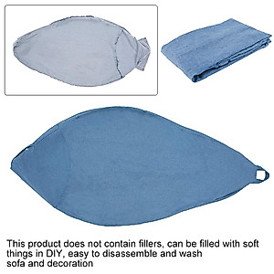 Bean Bag Chair Sofa Cover(No Filler), Lazy Lounger High Back Large Bean Bag Storage Chair Cover Sack for Adults and Kids Without Filling (Blue, XL)