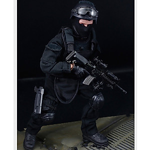 BJPEY 12" Action Figures Toy 1:6 Stand Bendable Soldier Figure Model Toy ( SWAT )