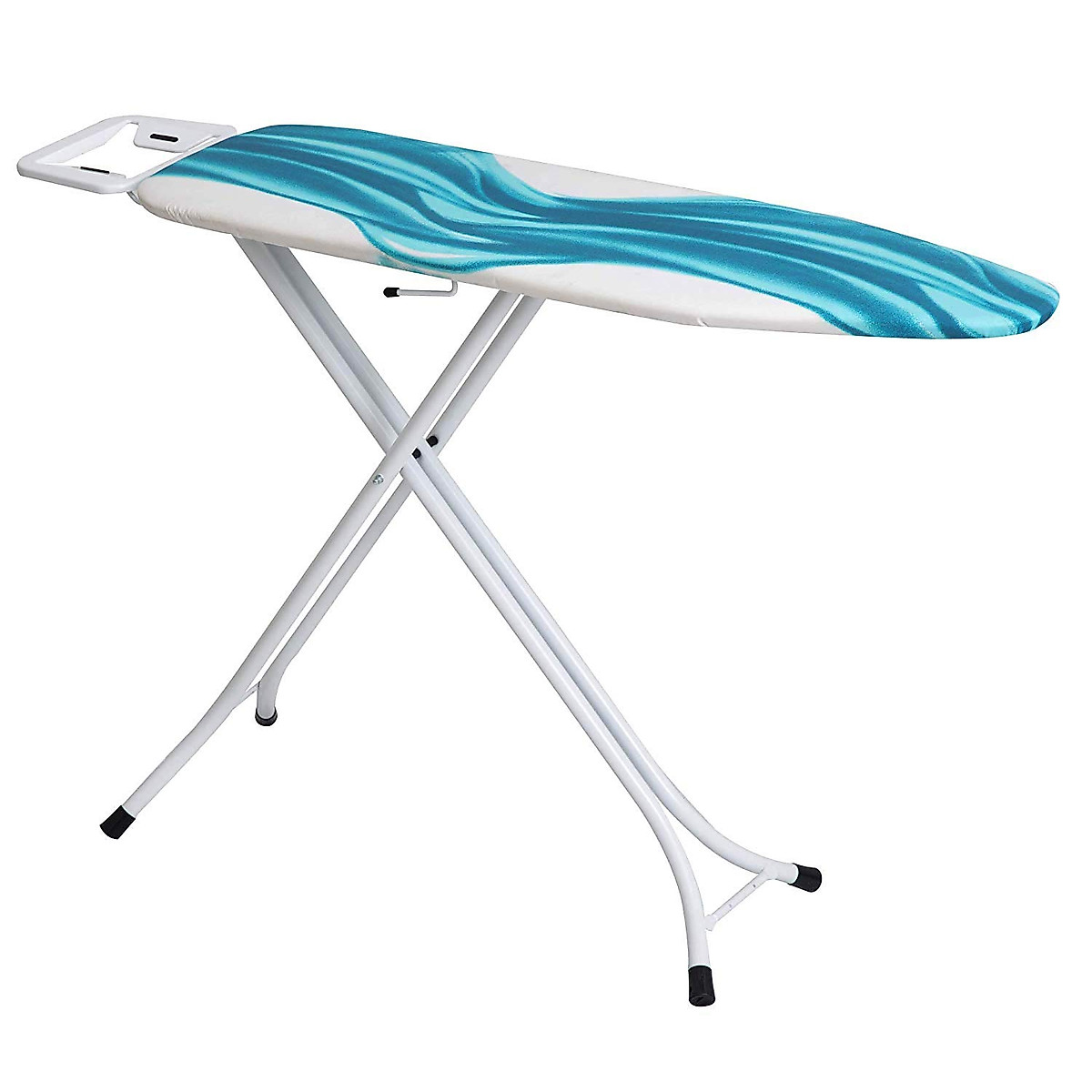 Mabel Home Ironing Board Made in Europe, Adjustable Height, Deluxe, 4-Leg, + Extra Cover, Easy Storage,3 Different Model & Sizes, Deluxe 44" x 14"