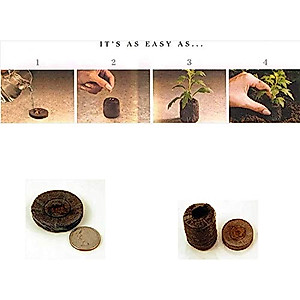 200 Count- Jiffy 7 Peat Soil 42mm Pellets Seeds Starting Plugs: Indoor Seed Starter- Start Planting Indoors for Transplanting to Garden or Planter Pot