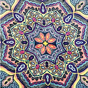 Boho Velvet Fleece Throw Blanket: Soft Plush Bright Decorative Paisley Patterned Accent for Couch or Bed, Colored: Teal Hot Pink Purple Yellow Black
