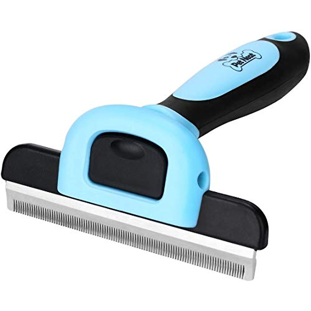 Pet Grooming Brush Effectively Reduces Shedding by Up to 95% Professional Deshedding Tool for Dogs and Cats (Blue)