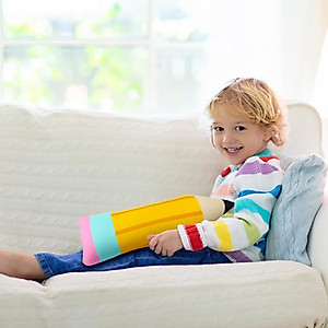 CroBlissful Cute Pencil Pillow Kids Classroom Plush Pillow Large Throw Pillow Back School Cushion Creative Cute Pencil Plush for Reading Room Decoration Birthday Party Teacher Gift