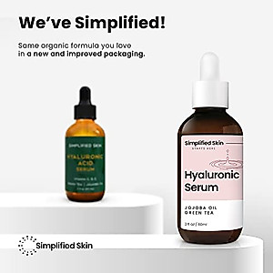 Hyaluronic Acid Serum for Face - Hydrating Serum with Jojoba Oil, Green Tea & Vitamin C - Deeply Moisturizing Hyaluronic Serum for Smooth, Plumping & Youthful Skin - Anti Aging Face Serum - 2 Fl Oz
