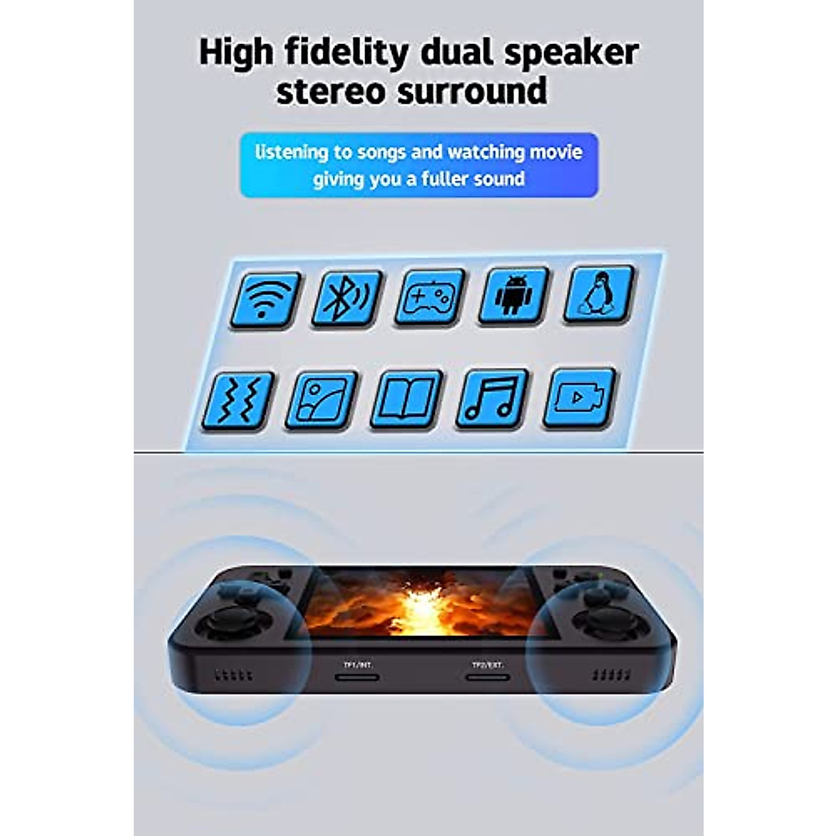 RG353M Handheld Game Console , Aluminum Alloy CNC Process Dual OS Android 11 + Linux System Support 5G WiFi 4.2 Bluetooth Built-in 64G SD Card 4452 Games U.S. Seller! (Anbernic RG353M Purple)