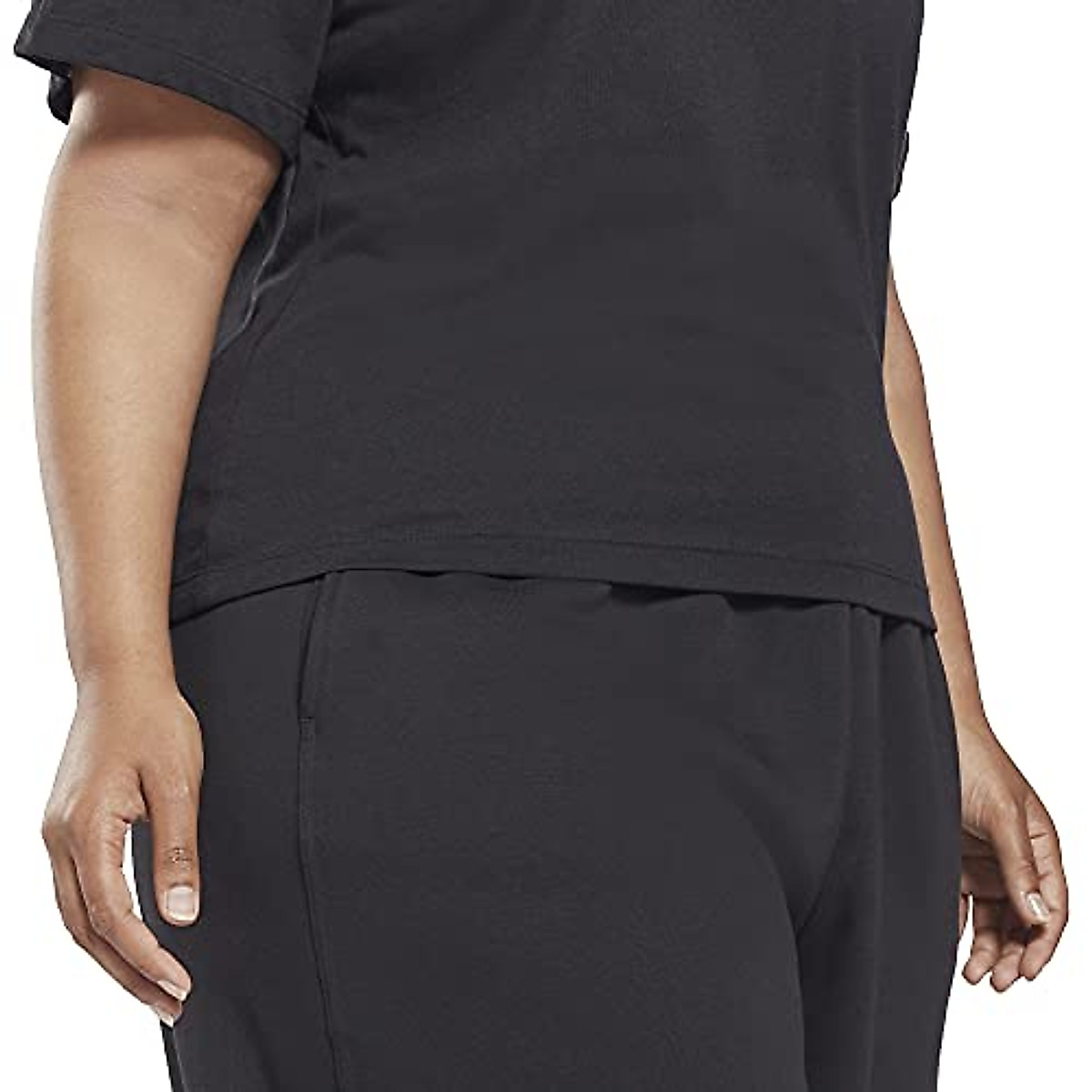 Reebok Training Essentials Graphic Crop Top, Black, 3X