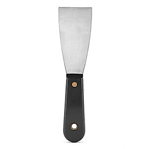 Grey Knife Scraper - Professional Stainless Steel Putty Knife and Wallpaper Paint Shovel with Soft Grip Handle