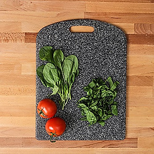 Dexas Decorator House SuperBoard Cutting Board with Rounded Corners, 12 by 16 inches, Heavy Granite