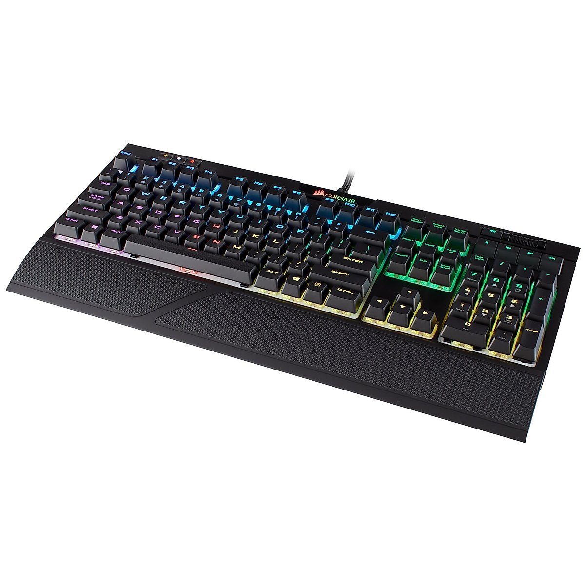 CORSAIR STRAFE RGB MK.2 Mechanical Gaming Keyboard - USB Passthrough - Linear and Quiet - Cherry MX Red Switch - RGB LED Backlit-17.6 x 6.61 x 1.57 inches