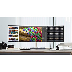 LG 49WL95C-WE 49" 32:9 UltraWide Dual QHD HDR10 IPS Curved LED Monitor Bundle with 1 YR CPS Enhanced Protection Pack