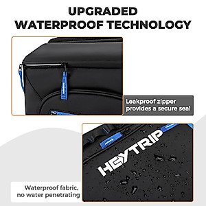 Heytrip Cooler Backpack 36 Cans Insulated Cooler Bag, Keep Freeze for 20 Hours, Waterproof & Leak-Proof Cooler with Multi-Compartments(Black)