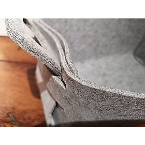 GELNND Storage Basket Felt Storage Bin Collapsible & Convenient Box Organizer with Carry Handles for Office Bedroom