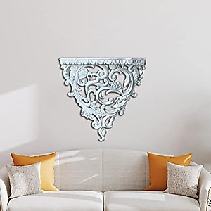 Fenteer European Floating Shelf Display Organizer Kitchen Bedroom Office, White L