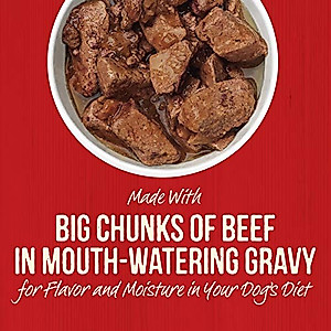 Merrick Chunky Grain Free Wet Dog Food, Big Texas Steak Tips Dinner Canned Dog Food - (12) 12.7 oz. Cans