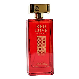 J & H VARIETY PERFUME RED LOVE for Women, Eau de Parfum Natural Spray | Floral and Jasmine Notes Feminine Fresh Fragrance, all Skin Types Casual Formal Wear, 3.4 Fluid Ounce/100 Ml