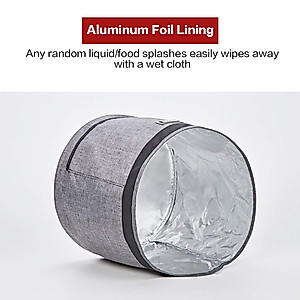 HOMEST Dust Cover with Pockets for Instant Pot 8 Quart, Insulated Pressure Cooker Cover with Easy to Clean Lining, Grey (Cover Only)