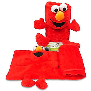 YeegfeyA Sesame Street Blankets - Elmo or Cookie Monster Security Blankets - Roll & Play with Characters (Elmo)