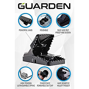 Rat Traps That Work (6 Pack) - Easy to Bait and Set, Rat Traps Indoor for Home, Large Rat Trap Outdoor - Trampas para Ratones/Trampas para Ratas - Forget Electric Traps, Choose Snap Traps for Rats