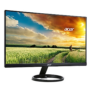 Acer 23.8” Full HD 1920 x 1080 IPS Zero Frame Home Office Computer Monitor - 178° Wide View Angle - 16.7M - NTSC 72% Color Gamut - Low Blue Light - Tilt Compatible - VGA HDMI DVI R240HY bidx