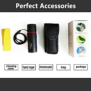 CFMZ Monocular Telescope Night Vision 40x60 Mini monocular Pocket Scope Ultra Lightweight Compact Binoculars with Strong Zoom Ability for Birdwatching