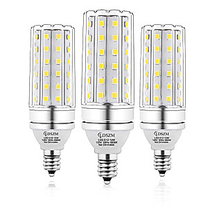 E12 LED Bulbs,12W LED Corn Light Bulb, E12 LED Bulb 100W Equivalent 1200 Lumen Daylight 5000K, Non-Dimmable LED Candelabra Light Bulbs, E12 Candelabra Base Chandelier Light Bulbs, Pack of 3