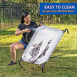 Coolaroo The Original Cooling Elevated Dog Bed, Indoor and Outdoor, Medium, Nutmeg