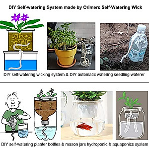 12 Pack 3 inch Net Cup Pots with 12 feet Hydroponic Self Watering Wick & 12 Plant Labels Aquaponics Mason Jar Bucket Insert Orchid kratky Vegetable Gardening Growing Netted Baskets Slotted Mesh