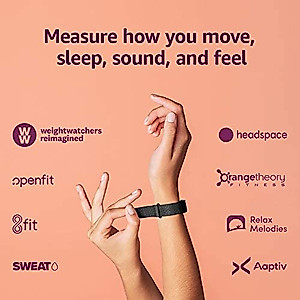 Amazon Halo Band - Medium – Measure how you move, sleep, and sound – Designed with privacy in mind - Black + Onyx
