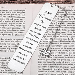 Bookmark Gifts for Best Friend Friendship Gift for Women Friends Galentines Gifts Sentimental Gifts for Female Friend Gift Ideas Best Friend Valentines Birthday Christmas Graduation Gifts for Men