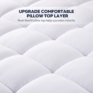 ELEMUSE Pengucool™ Triple Layer 3 Inch Mattress Topper Queen, 2 Inch Gel Memory Foam pad, 1 Inch Pillowtop Plus Extra Soft Cooling Fitted Sheet for Hot Sleeper&Night Sweats, Blue