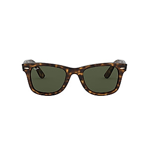 Ray-Ban Rb4340 Wayfarer Ease Square Sunglasses, Light Havana/G-15 Green, 50 mm